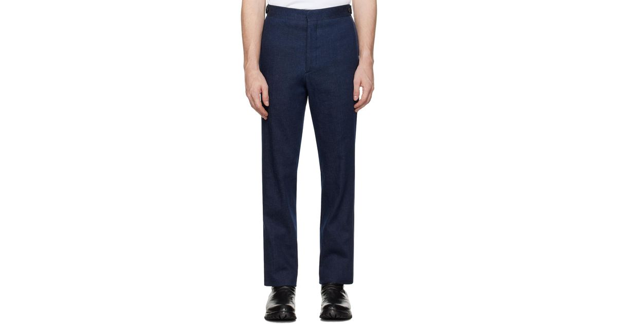 RRL Slim-Fit Denim Tuxedo Trousers in Blue for Men | Lyst