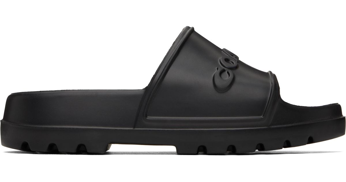 COACH Jesse Pool Slides in Black for Men | Lyst