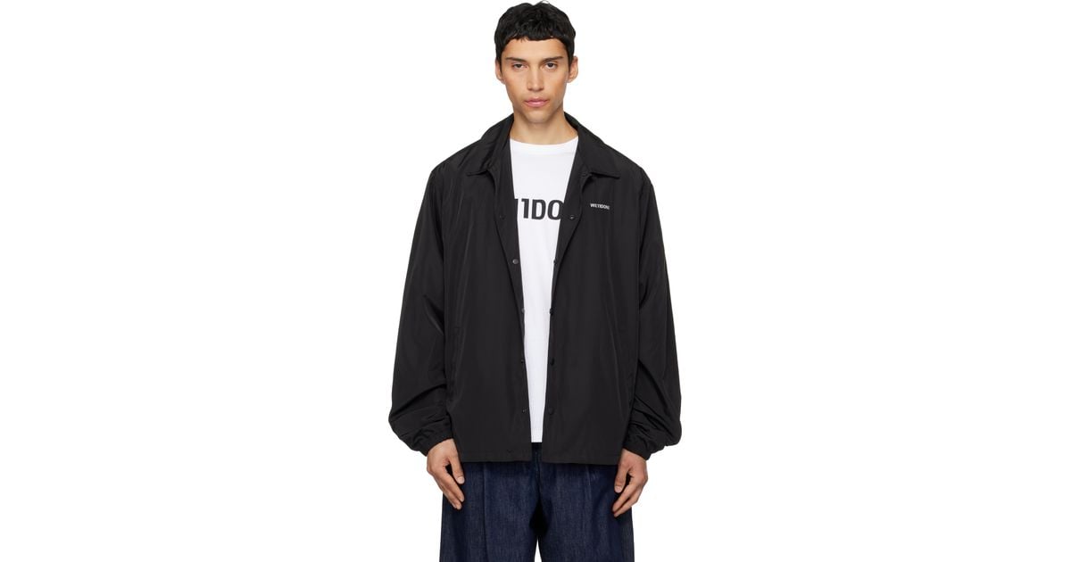 we11done Logo Coach Jacket in Black for Men | Lyst UK