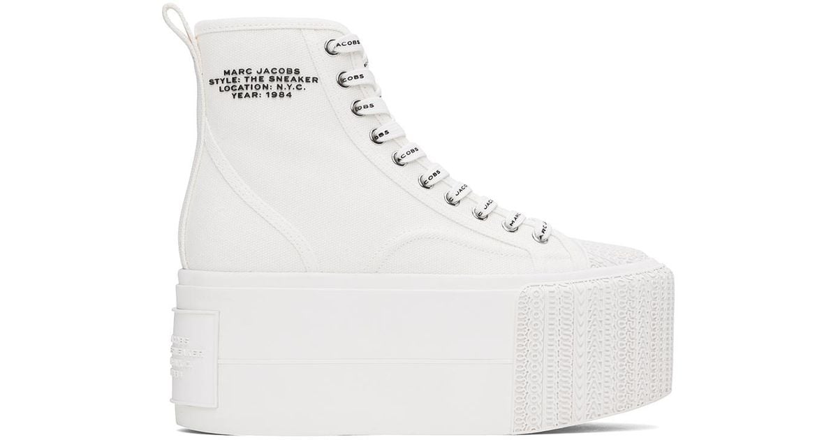 Marc Jacobs 'The Platform High Top' Sneakers in White | Lyst UK