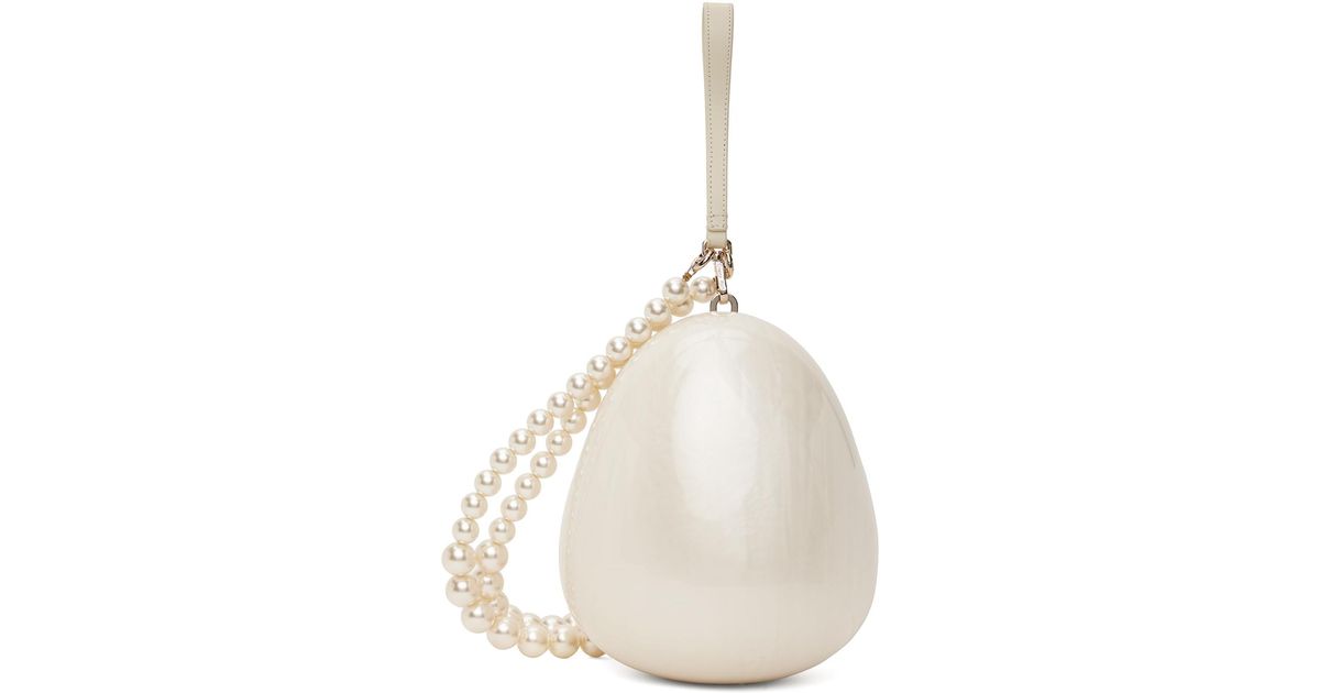 Simone Rocha Off-white Large egg Bag in Natural for Men | Lyst
