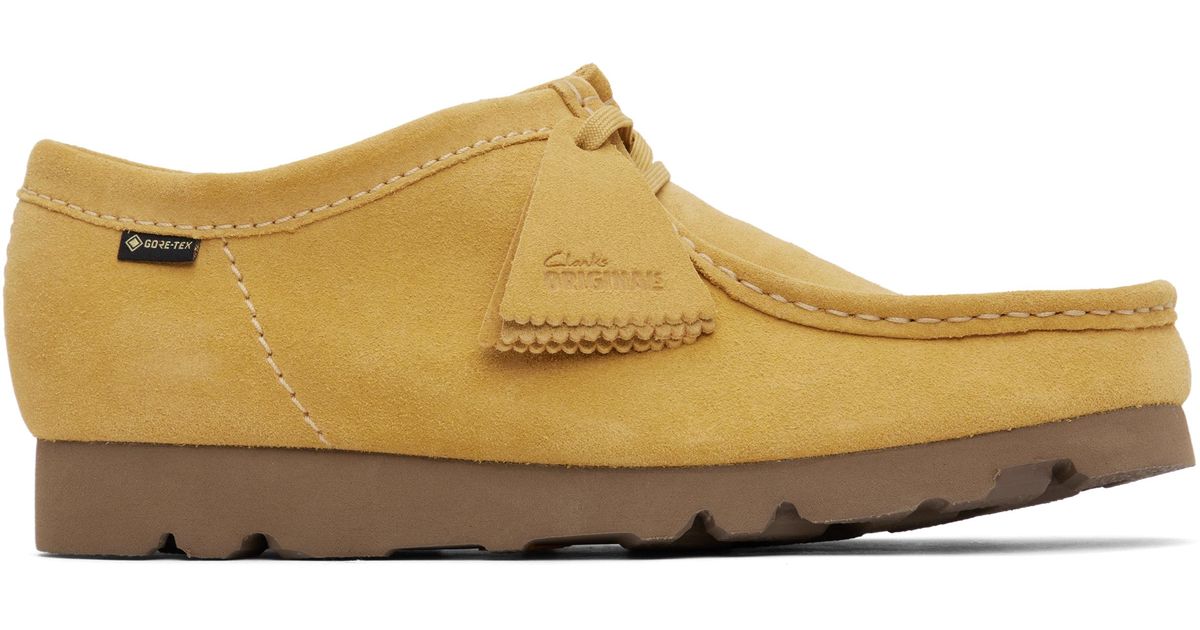 Clarks Tan Wallabee Gore-Tex Derbys in Black for Men | Lyst