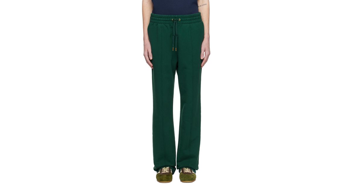 CASABLANCA Diamond Logo Patch Sweatpants in Green for Men | Lyst