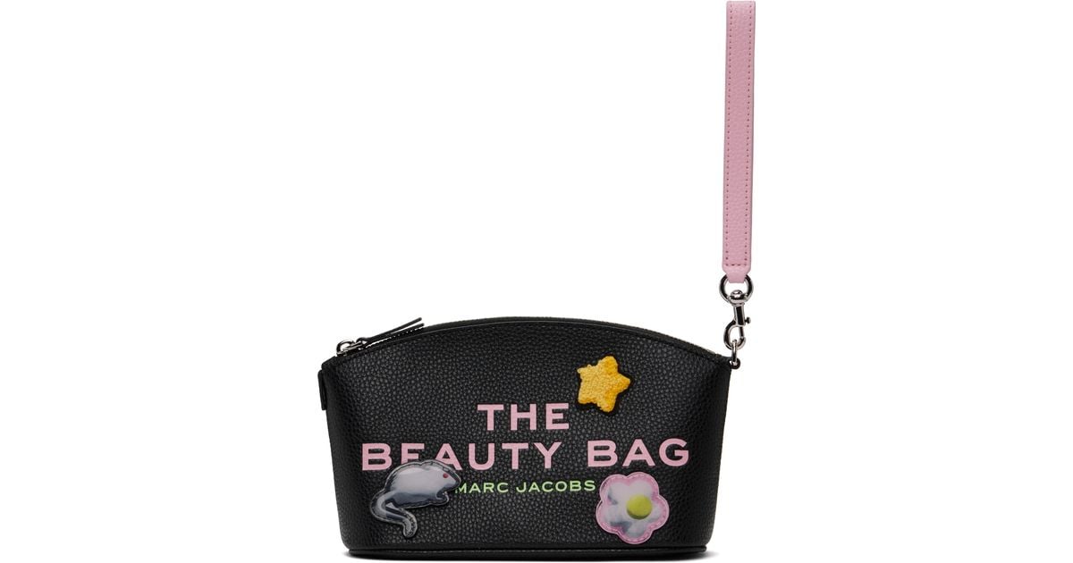 Marc Jacobs 'The Sticker Patch Beauty Bag' Cosmetic Pouch in Black | Lyst