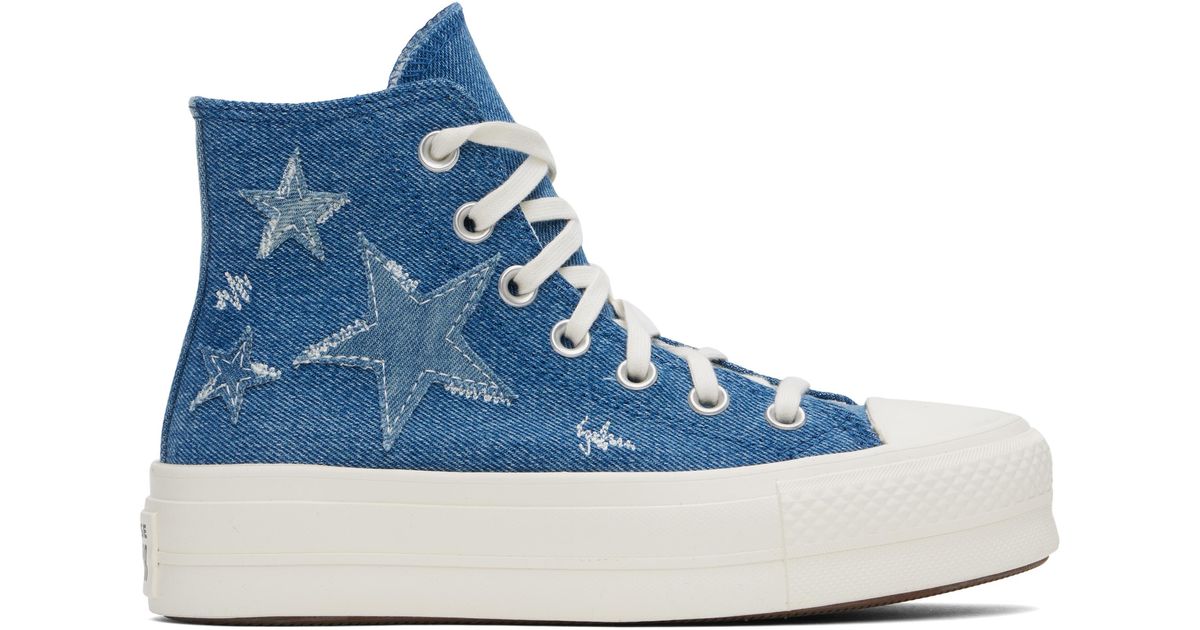 Converse Chuck Taylor All Star Lift Platform Denim High Top Sneakers in ...