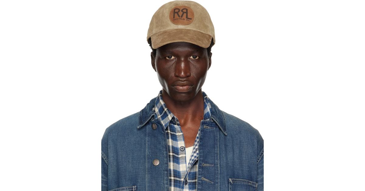 RRL Ranch Logo Suede Ball Cap in Blue for Men | Lyst