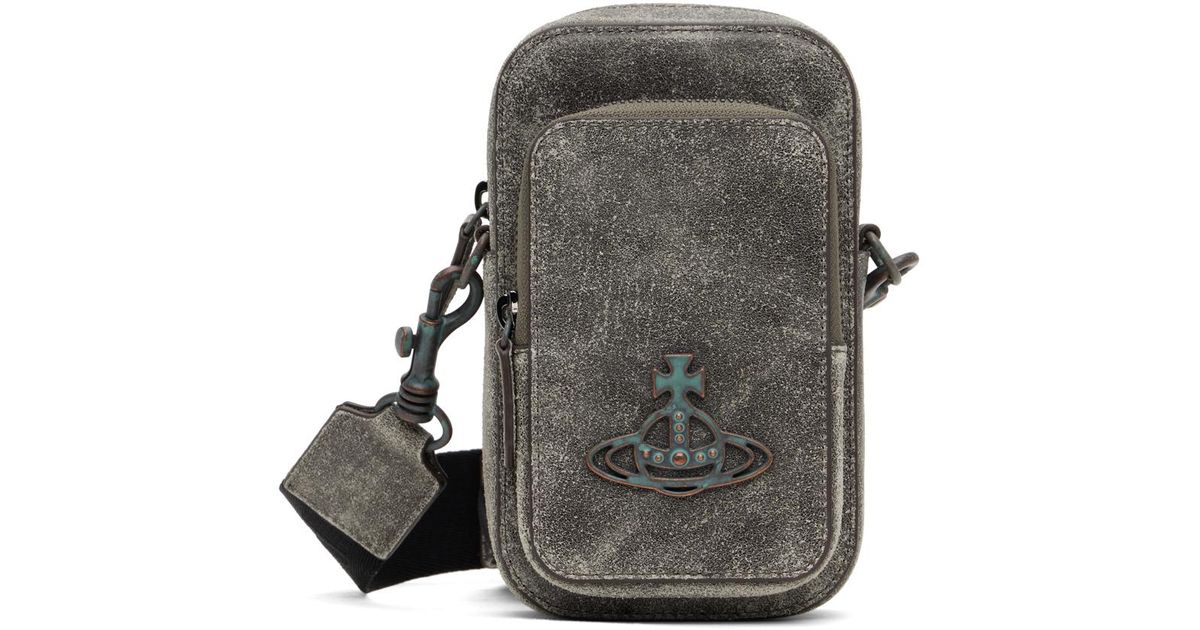 Vivienne Westwood Phone Crossbody Pouch in Black for Men | Lyst