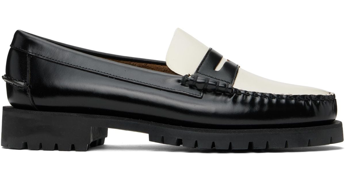 Sebago Dan Lug Loafers in Black for Men | Lyst