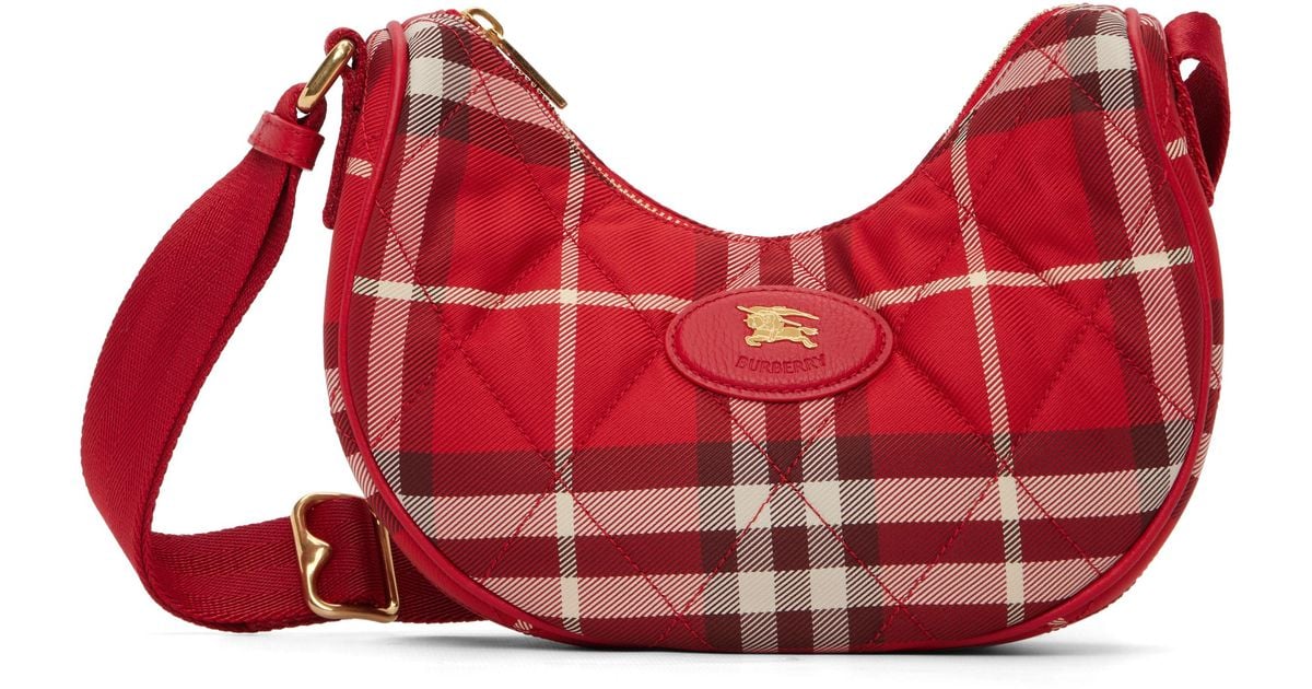 Burberry Horseshoe Crossbody Bag in Red | Lyst