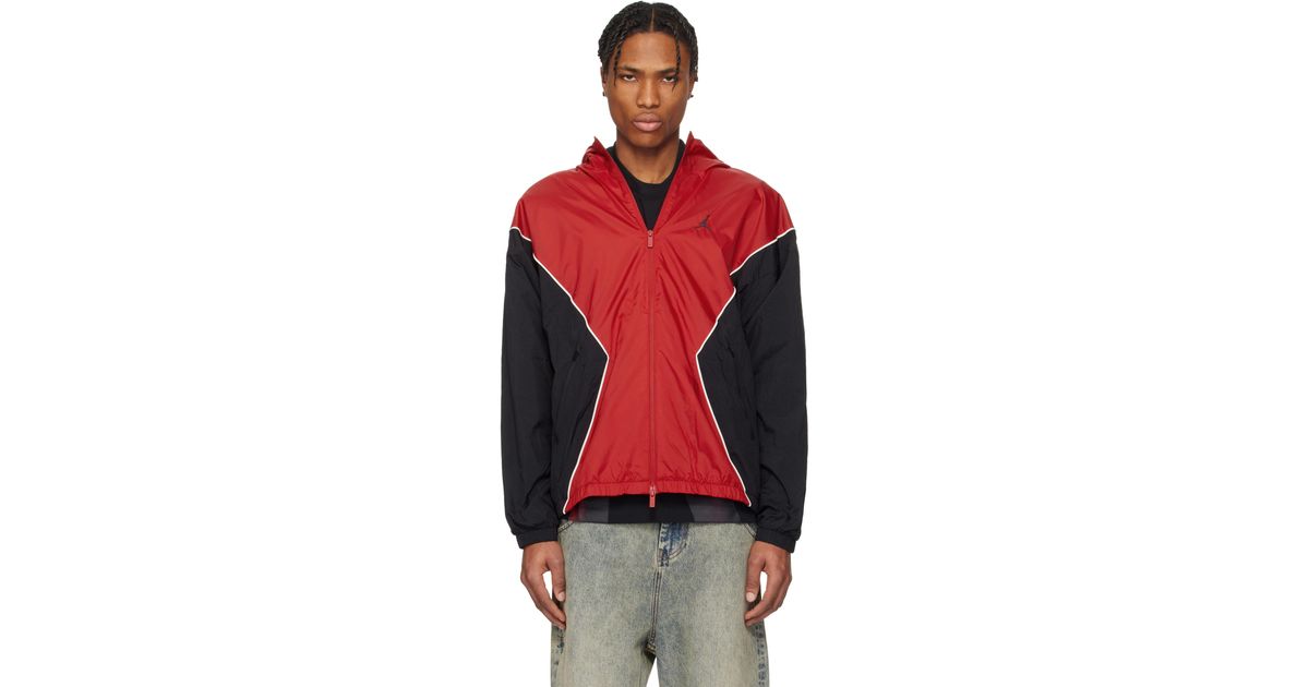 Nike Jordan Brooklyn Hooded Draft Jacket in Red for Men | Lyst