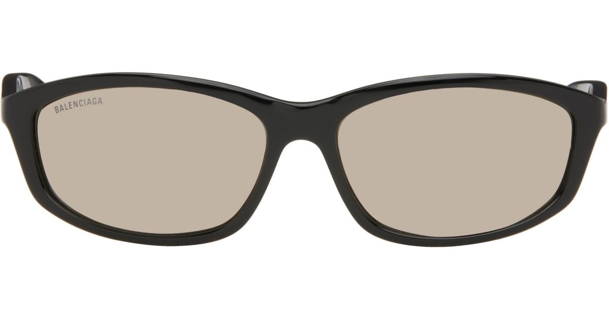 Balenciaga Neo Oval 2.0 Sunglasses in Black | Lyst UK