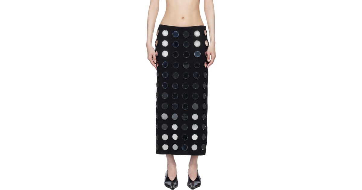 Conner Ives 'The Reconstituted Mirror Disc Embroidery' Midi Skirt in ...