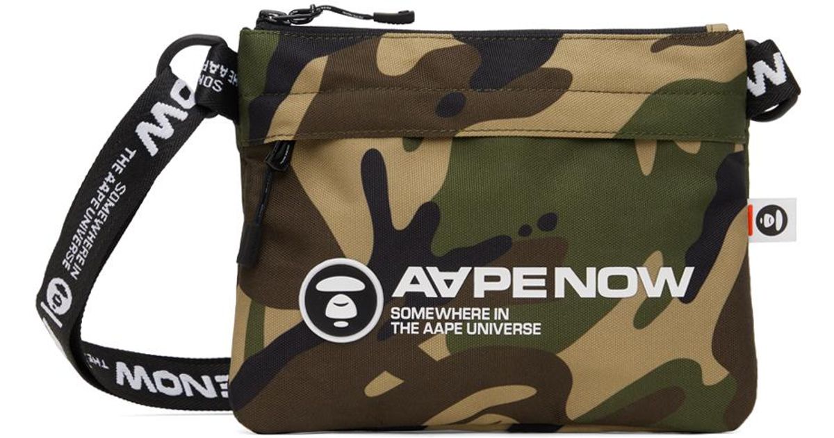 Aape By A Bathing Ape Moonface Patch Camo Bag in Black for Men | Lyst