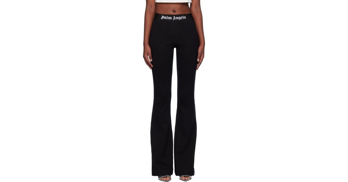 Pantalon De Survêtement Évasé Noir À Taille Élastique À Logos Palm ...