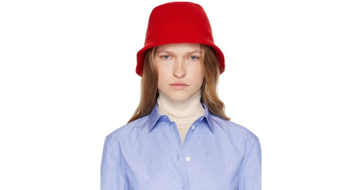 The Row Quilted-Brim Cashmere Bucket Hat in Blue | Lyst