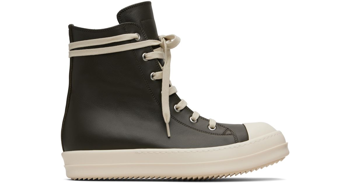 Rick Owens Khaki Concordians Sneakers in Black for Men | Lyst UK