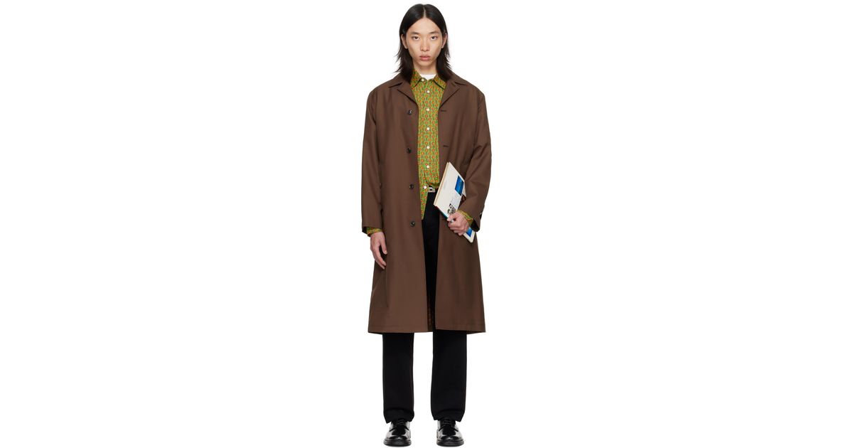 vowels Split Coat in Black for Men | Lyst UK