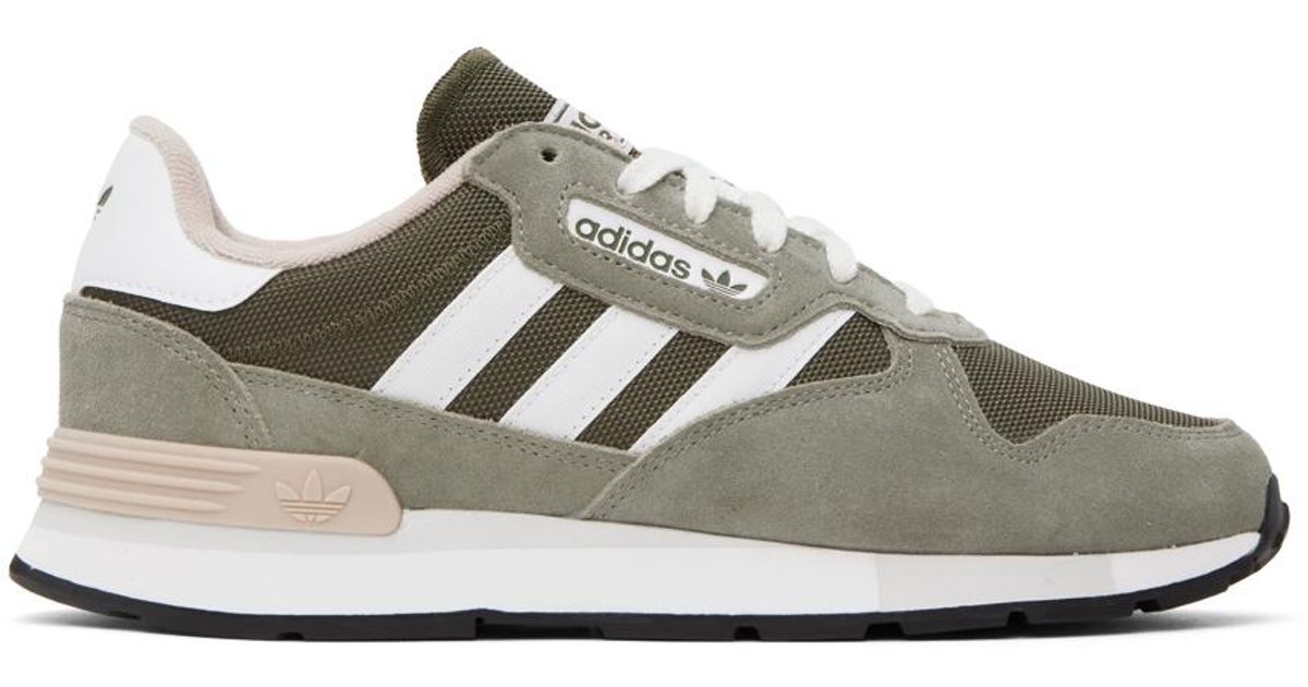 adidas Originals Khaki Treziod 2 Sneakers in Black for Men | Lyst