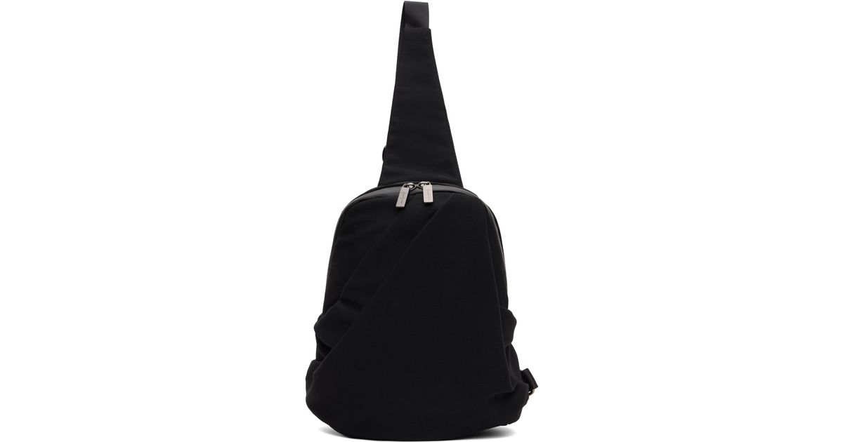 Yohji Yamamoto Wool Gabardine Nylon Tuck Sling Backpack in Black for ...