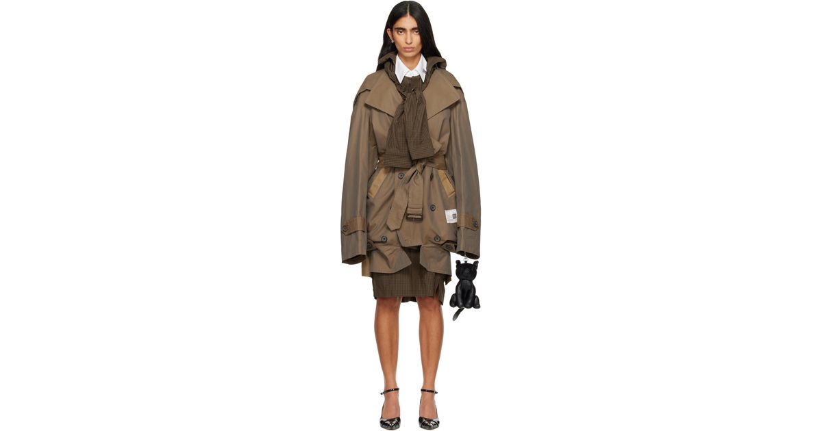 Maison Mihara Yasuhiro Reversed Front Trench Coat in Black | Lyst UK