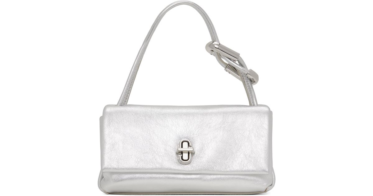 Marc Jacobs 'the Metallic Mini Dual' Bag in White | Lyst
