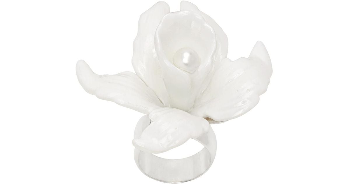 La Manso 'Bodas De Papel' Ring in White | Lyst