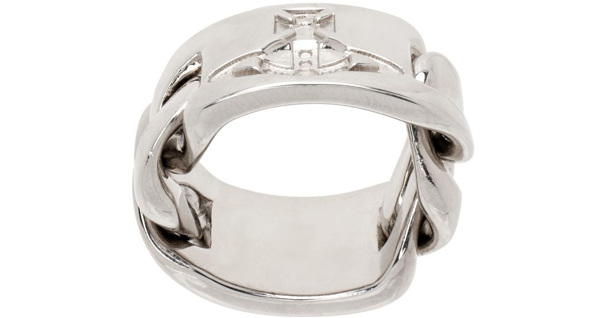 Vivienne Westwood Silver Janus Ring in Metallic for Men | Lyst UK