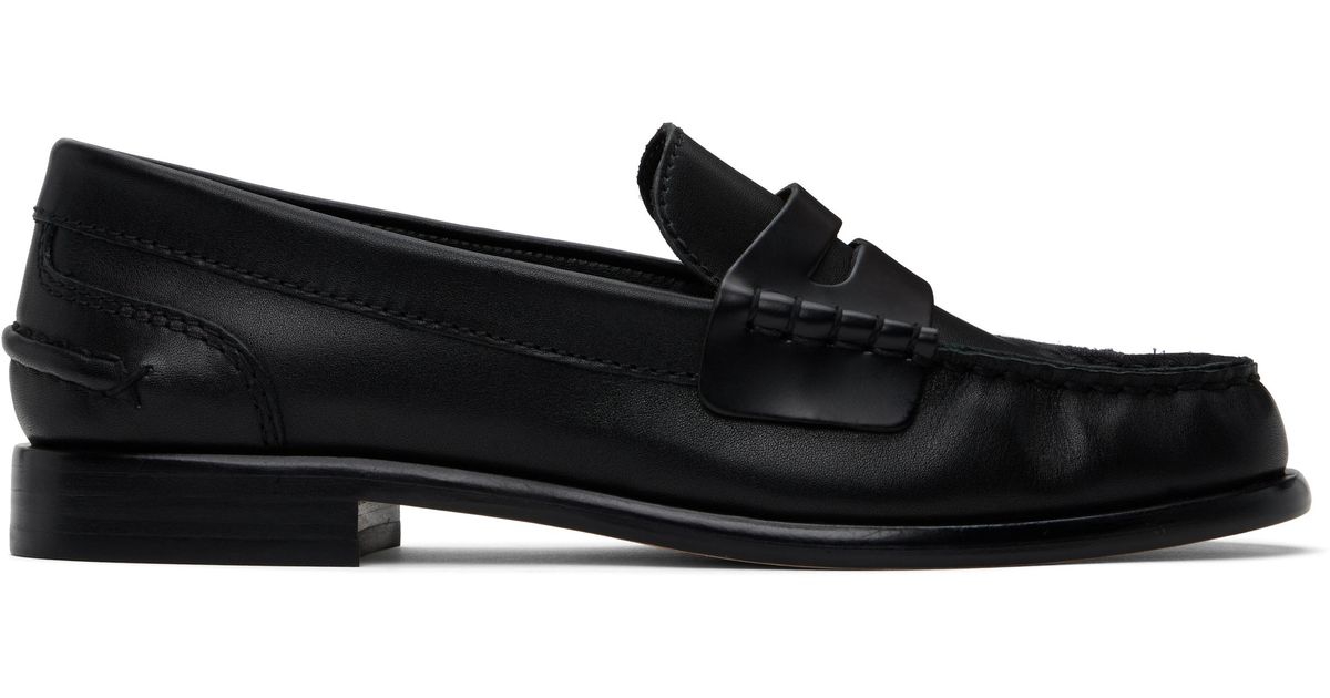 Rag & Bone Carter Leather Loafers in Black | Lyst