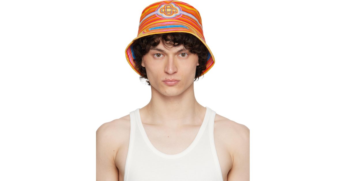 CASABLANCA Low Rider Printed Denim Bucket Hat for Men | Lyst