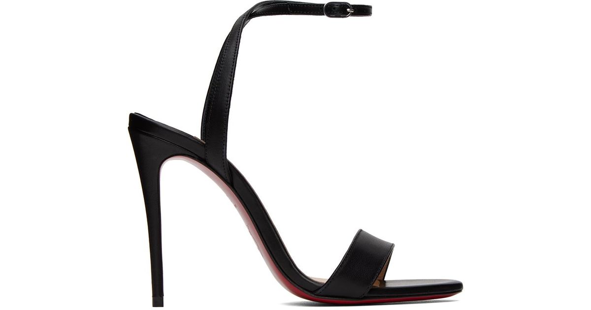 Christian Louboutin Loubigirl 100 Heeled Sandals in Black | Lyst
