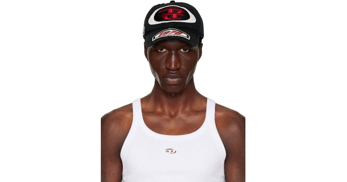 DIESEL Embroidered Patches Baseball Cap in Brown for Men | Lyst UK