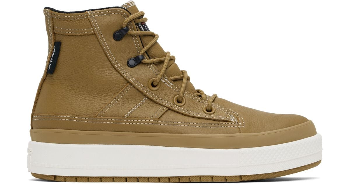 Converse Tan Chuck Taylor All Star Equip Waterproof Sneakers in Black ...