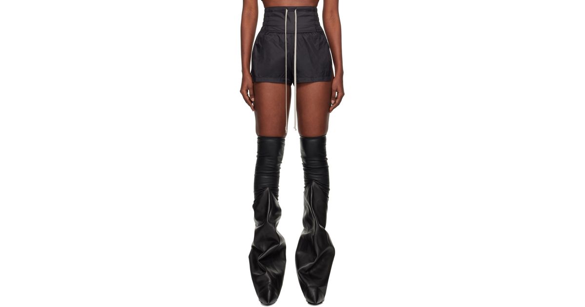 Rick Owens Concordians Boxing Shorts in Black | Lyst UK