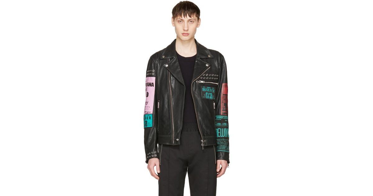 DIESEL Black Leather L-hater-ed Jacket for Men | Lyst