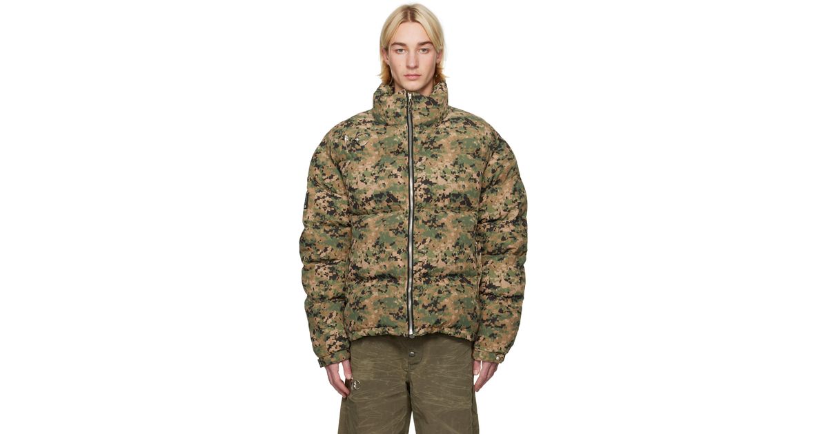 THUG CLUB Soldier Super Heavy Down Jacket in Green for Men | Lyst UK