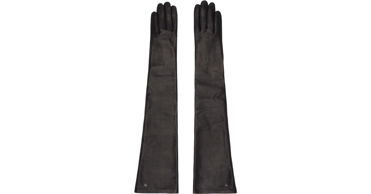 Handsome Stockholm Essentials Extra Long Gloves in Black | Lyst UK