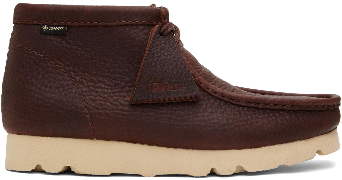 Clarks Wallabeebt Gtx Desert Boots in Black for Men | Lyst