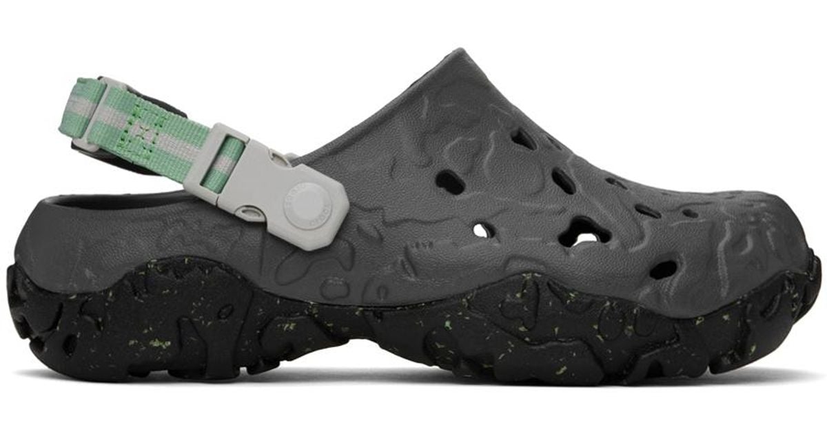 Crocs™ Gray All-terrain Atlas Clogs in Black for Men | Lyst