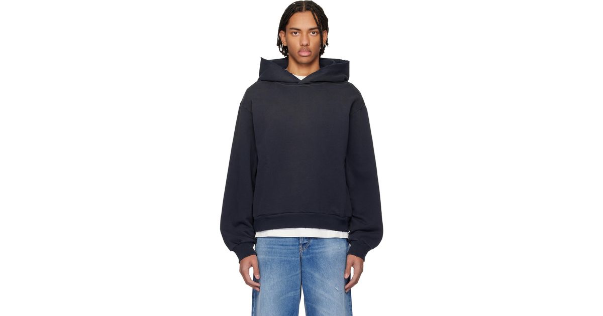 Acne Studios Logo Hoodie in Blue for Men | Lyst UK