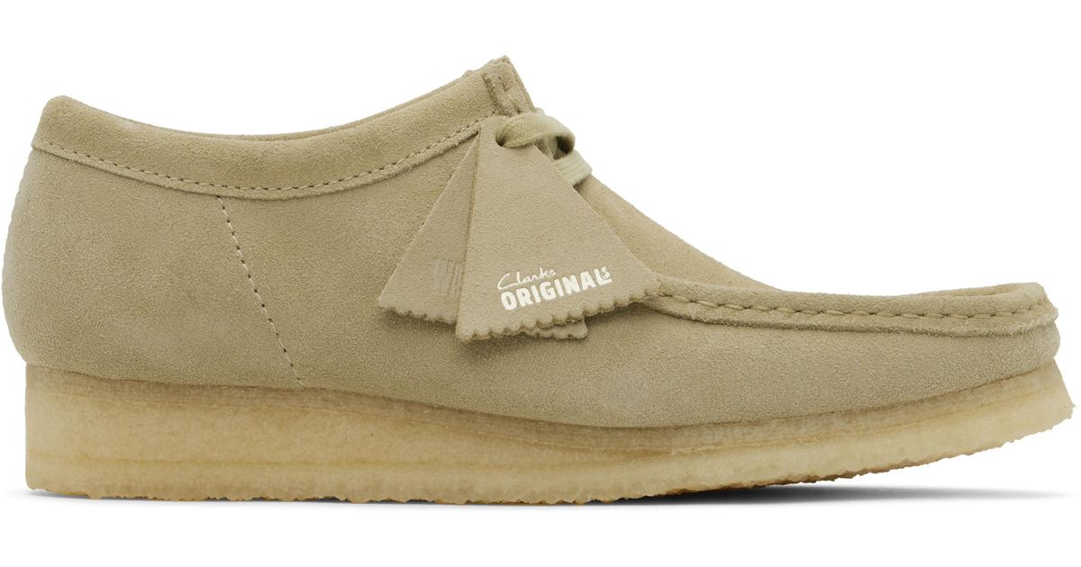 Clarks Taupe Wallabee Derbys in Black for Men | Lyst