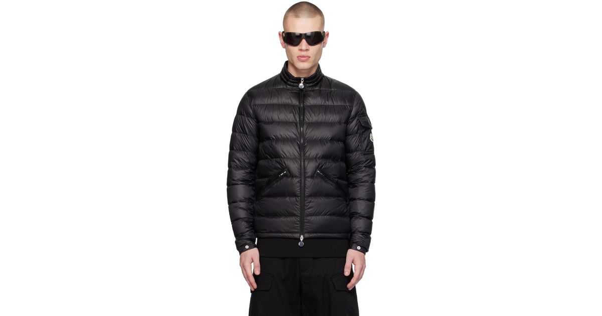Moncler Black Agay Down Jacket for Men | Lyst