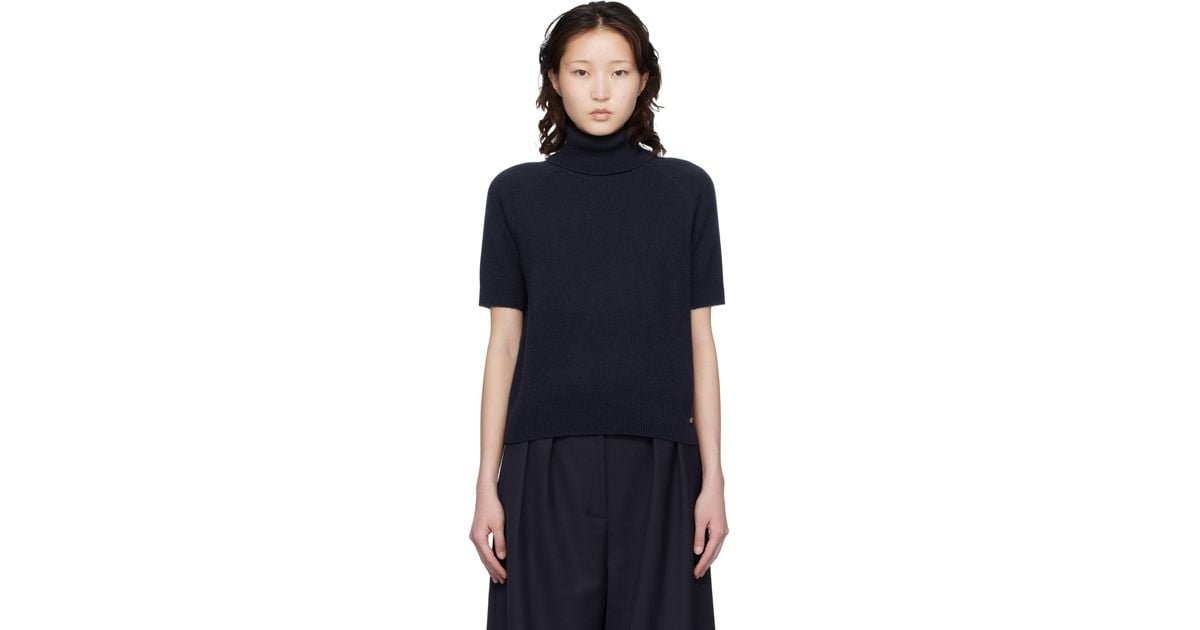 Anine Bing Jackson Turtleneck in Blue | Lyst UK