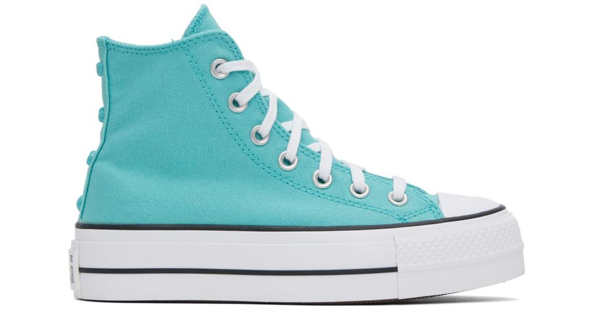 Converse Chuck Taylor All Star Lift Platform Stars Sneakers in Blue | Lyst