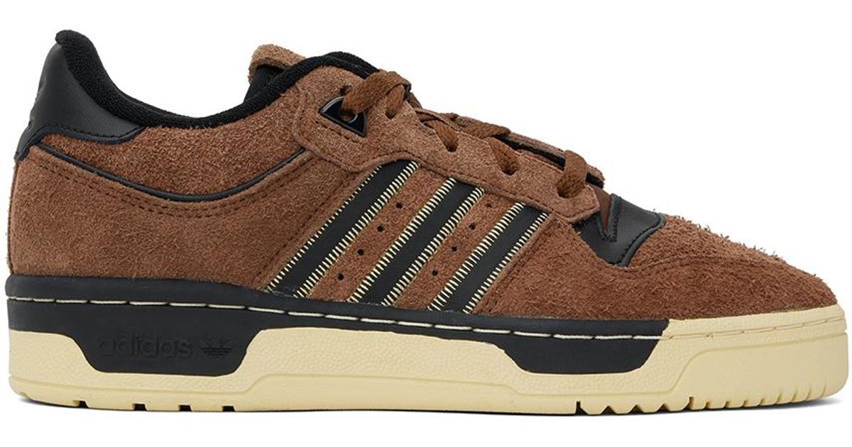 adidas Originals Brown Rivalry 86 Low Sneakers in Black for Men | Lyst