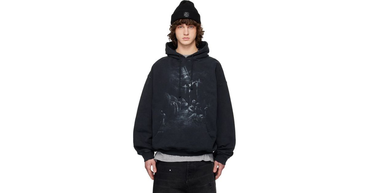 Vetements Jesus On A Cross Hoodie in Blue for Men | Lyst UK