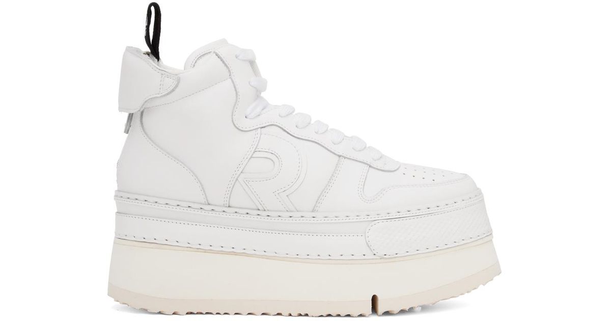 R13 Riot High Top Sneakers in White | Lyst UK