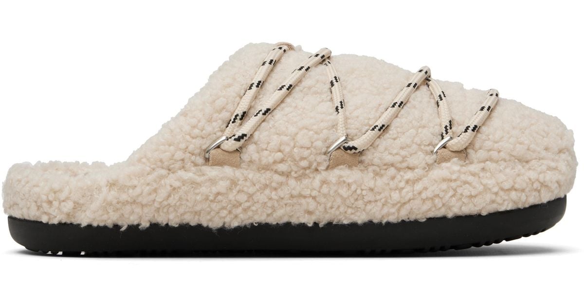 Moon Boot Teddy Slipper Loafers in Black | Lyst UK