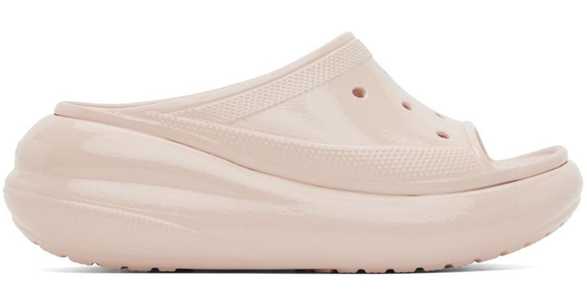 Crocs™ Crush High Shine Slides in Black | Lyst Canada