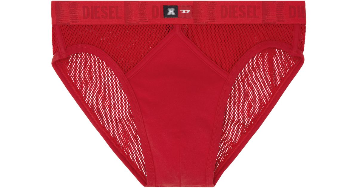 DIESEL Savage X Fenty Edition String & Lace Briefs in Red for Men | Lyst