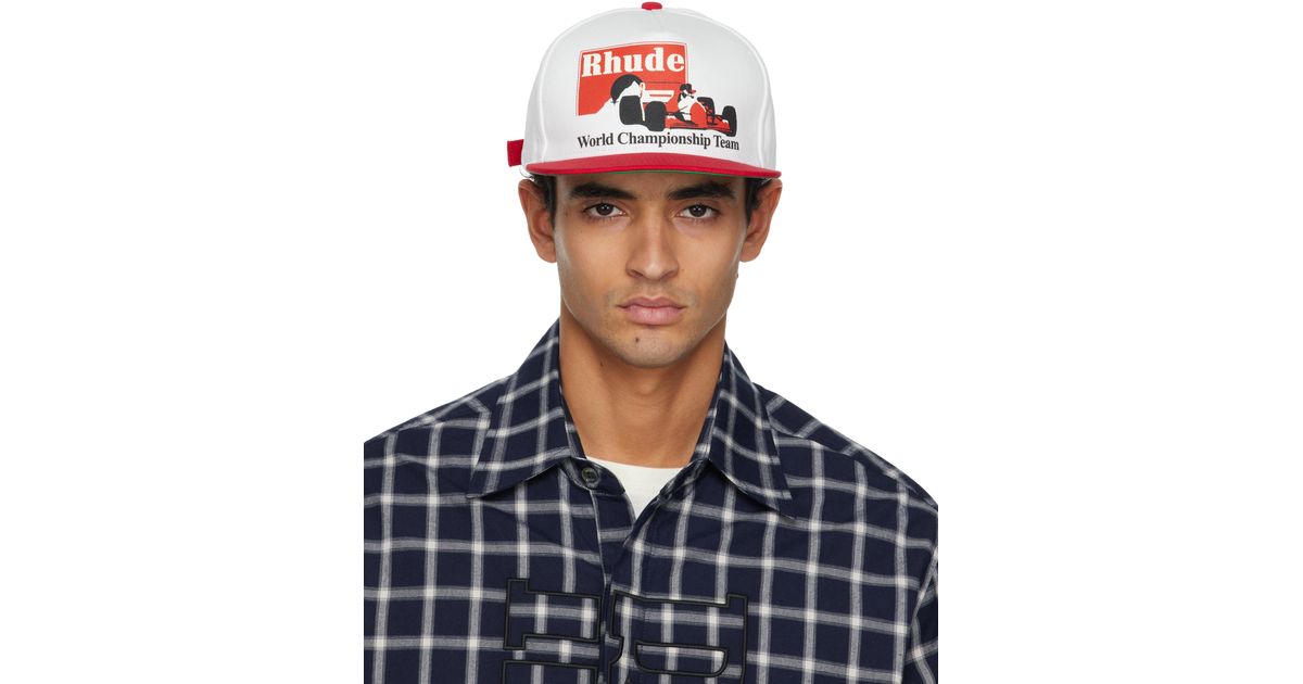 Rhude Trophy Racing Cap in Blue for Men | Lyst UK